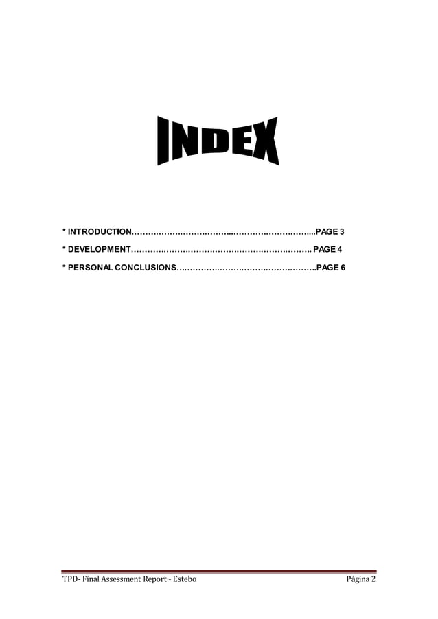Estebo tpd- final assessment report kindergarten period | PDF