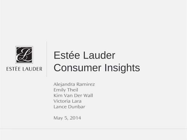 Estee Lauder Consumer Behavior Project | PPT | Skin Care | Beauty