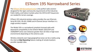 ESTeem Industrial Wireless Radio Product Overview | PDF