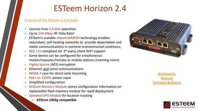 ESTeem Industrial Wireless Radio Product Overview | PDF | Computer ...