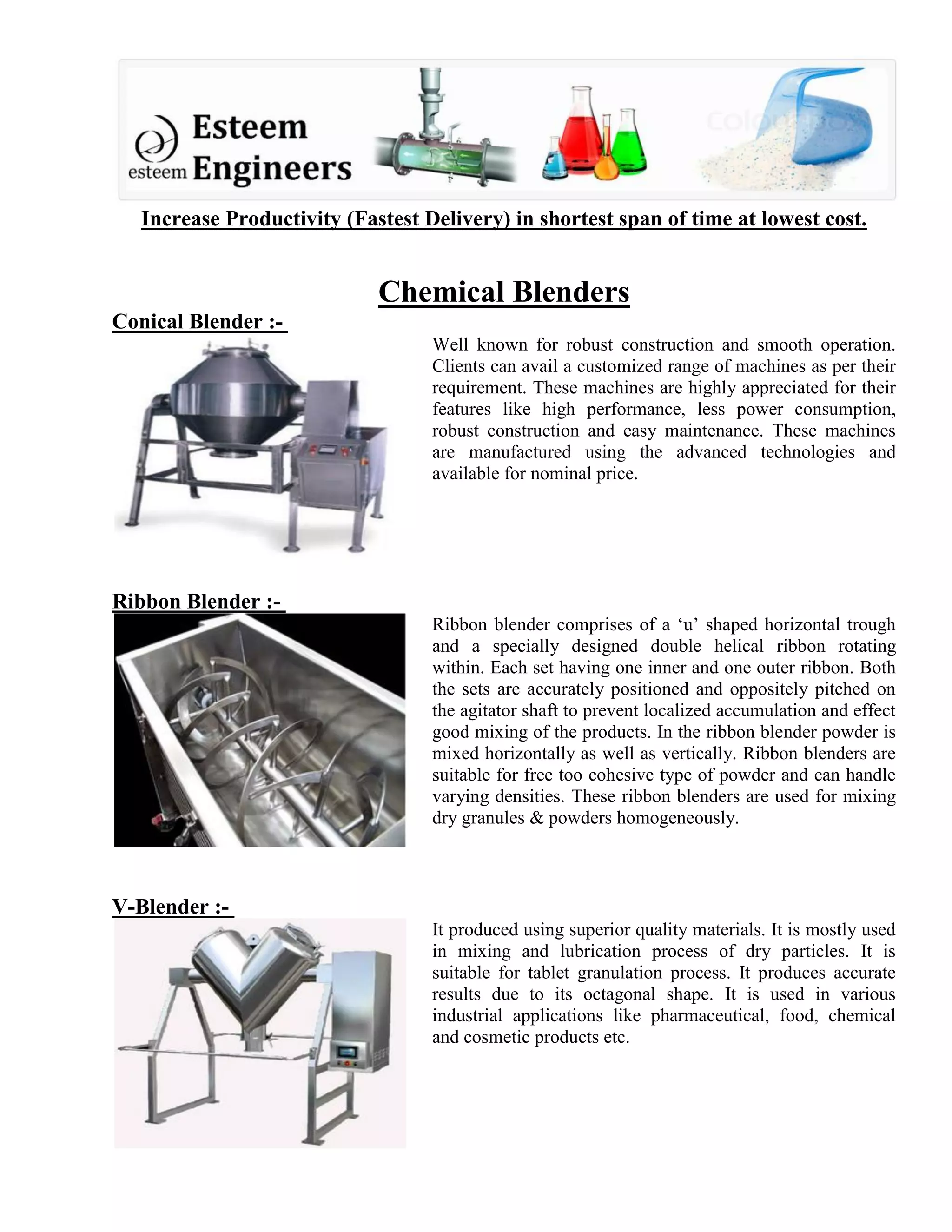 Esteem Engineers Chemical Mixers | PDF