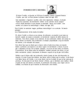 Este matemático e ingeniero escribió la fuerza de coriolis . trabajo de ...