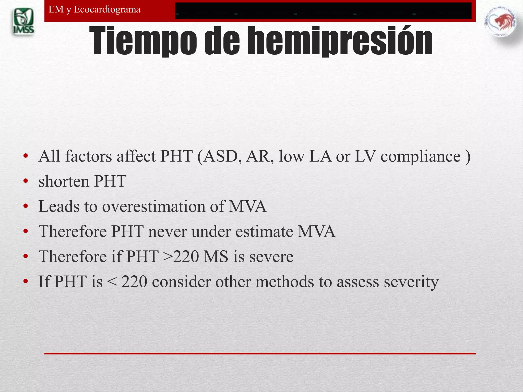 Estenosis mitral y ecocardiograma | PPTX