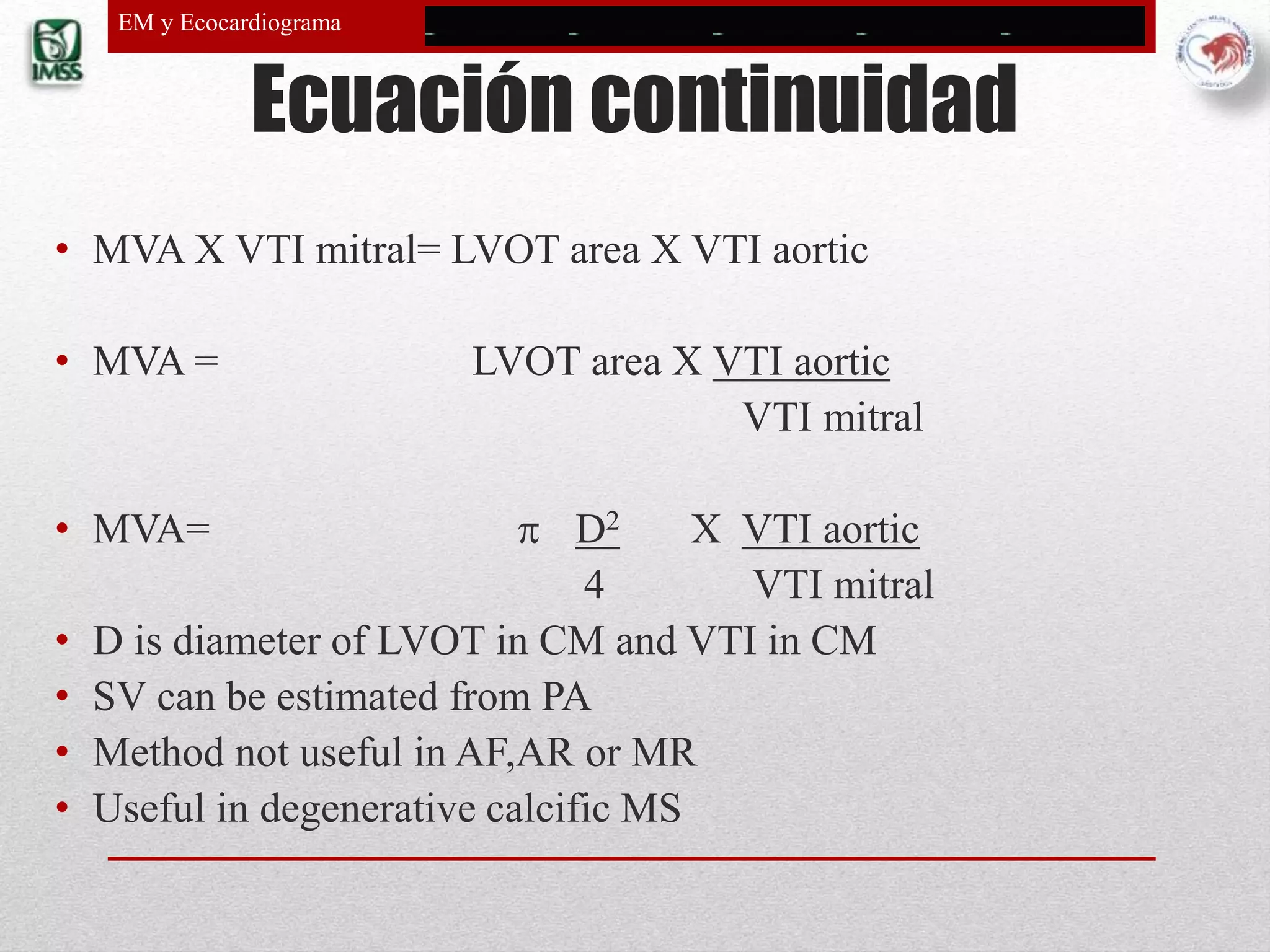 Estenosis mitral y ecocardiograma | PPTX