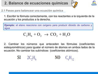 Estequiometria ii equilibrio de ecuaciones y cálculos estequiométricos ...