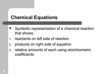 CHEMICAL EQUATIONS AND REACTION STOICHIOMETRY | PPT