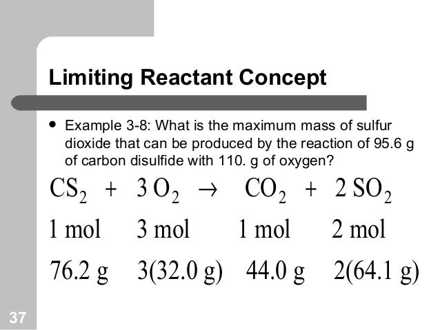 CHEMICAL EQUATIONS AND REACTION STOICHIOMETRY