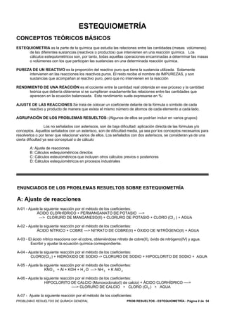 Estequiometria resueltos | PDF