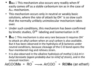 acid base catalysed Ester hydrolysis | PPTX