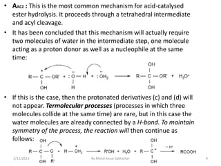 Base Catalyzed Hydrolysis Of Ester