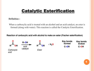 Esterification ppt selfmade | PPTX