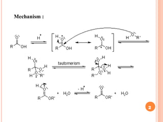 Esterification ppt selfmade | PPTX