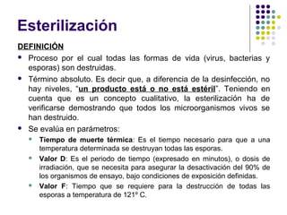 Esterilización y productos 2014 | PPT