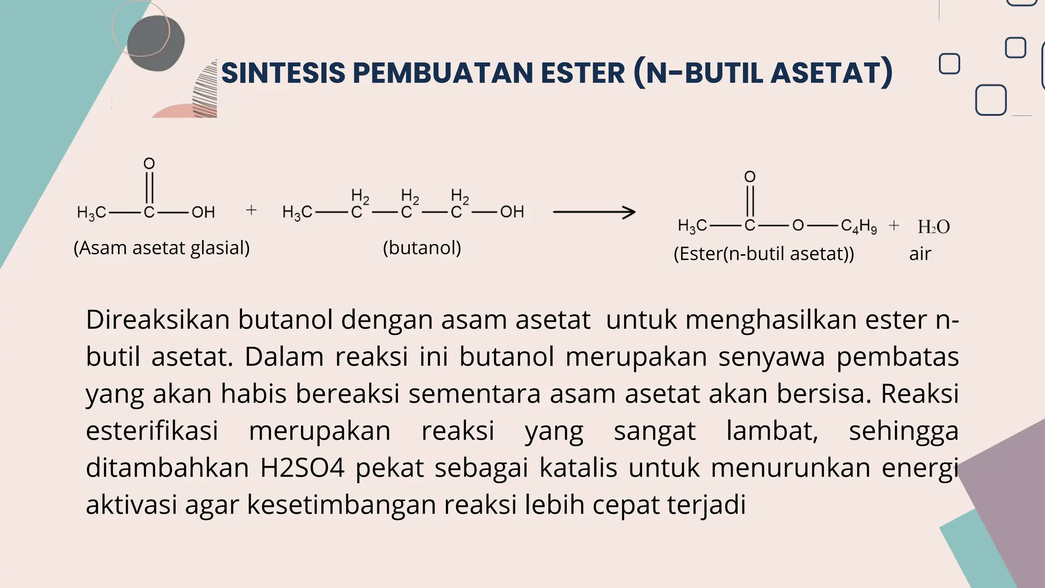 Sintesis Senyawa Ester dan Tata Nama serta kegunaan dalam kehidupan | PPTX