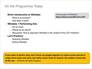 Wikidata Introduction, Linked Digital Future Initiative, August 2019 | PPT