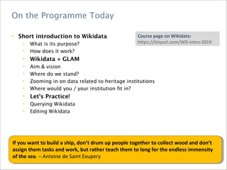 Wikidata Introductory Workshop | PPT