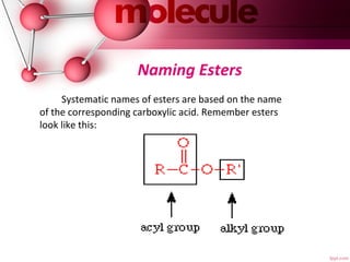 Esters (Functional Group) | PPT