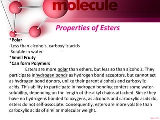 Esters (Functional Group) | PPT