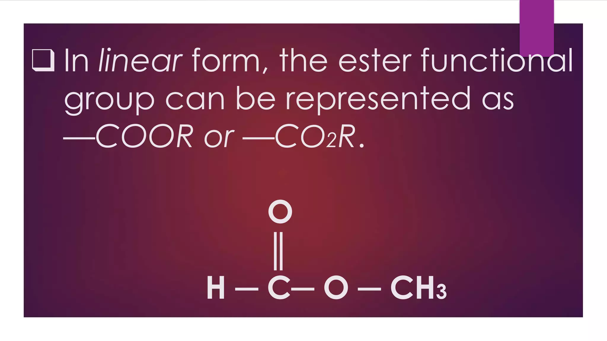 Esters (chemistry) | PPTX