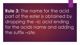 Esters (chemistry) | PPTX