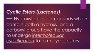 Esters (chemistry) | PPTX
