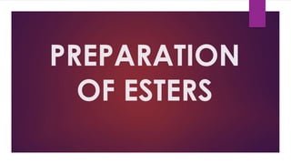 Esters (chemistry) | PPTX