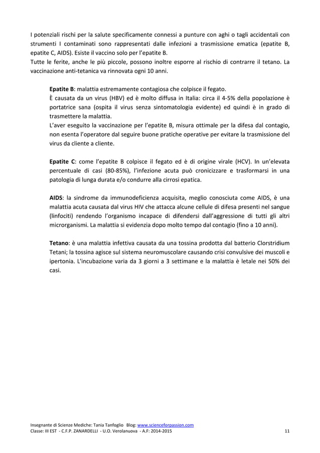 Quaderno per il ripasso - Settore Estetico | PDF