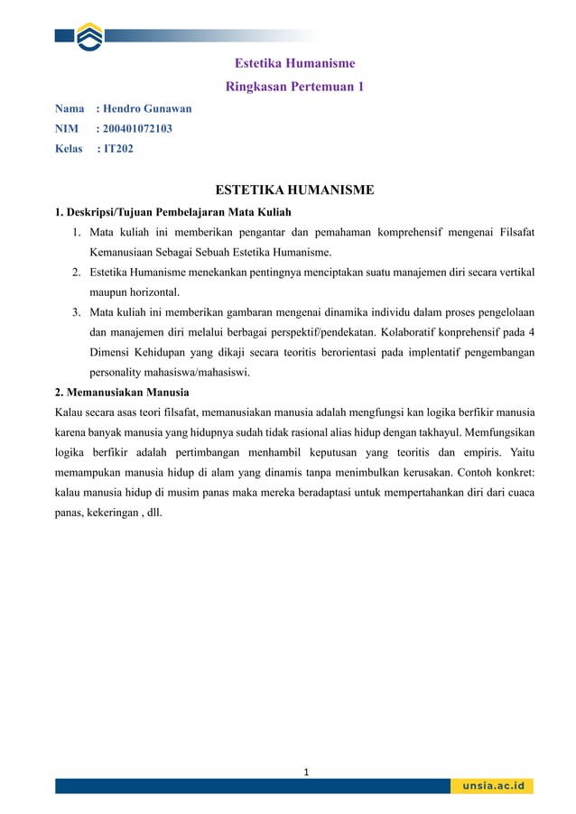 Estetika Humanisme Ringkasan Pertemuan 1.pdf