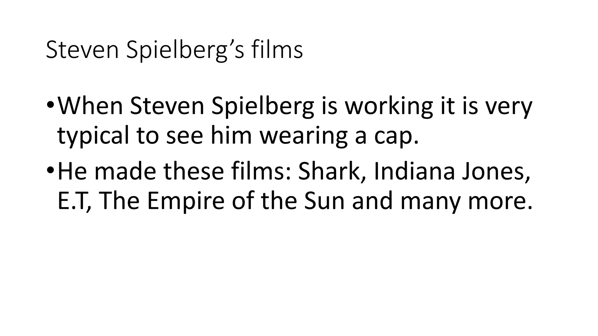 steven spilberg | PPTX