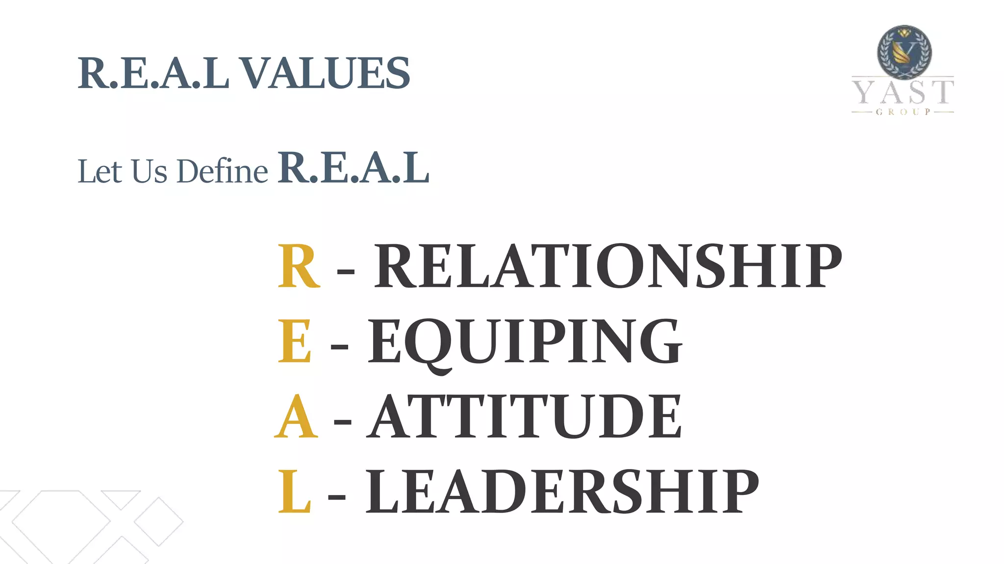 Real Values Enriching The World | PPT