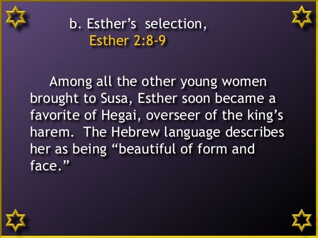 Esther 2 ss