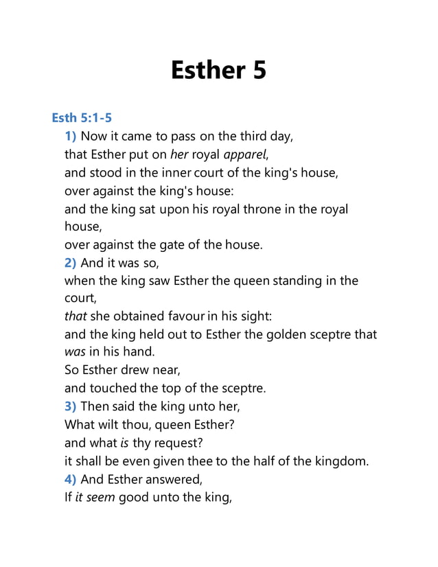 Esther 5 | DOCX
