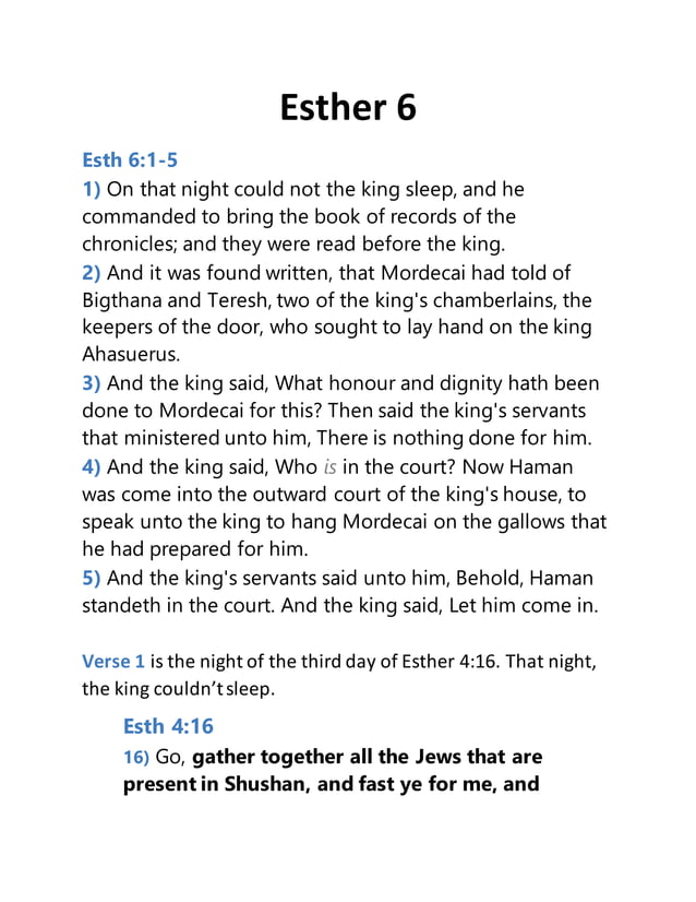 Esther 6 | DOCX