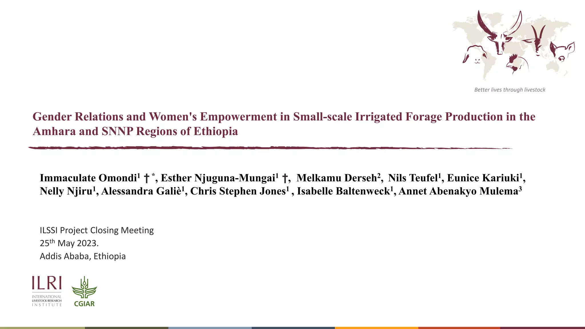 Gender Relations and Women's Empowerment in Small-scale Irrigated Forage Production in the ...