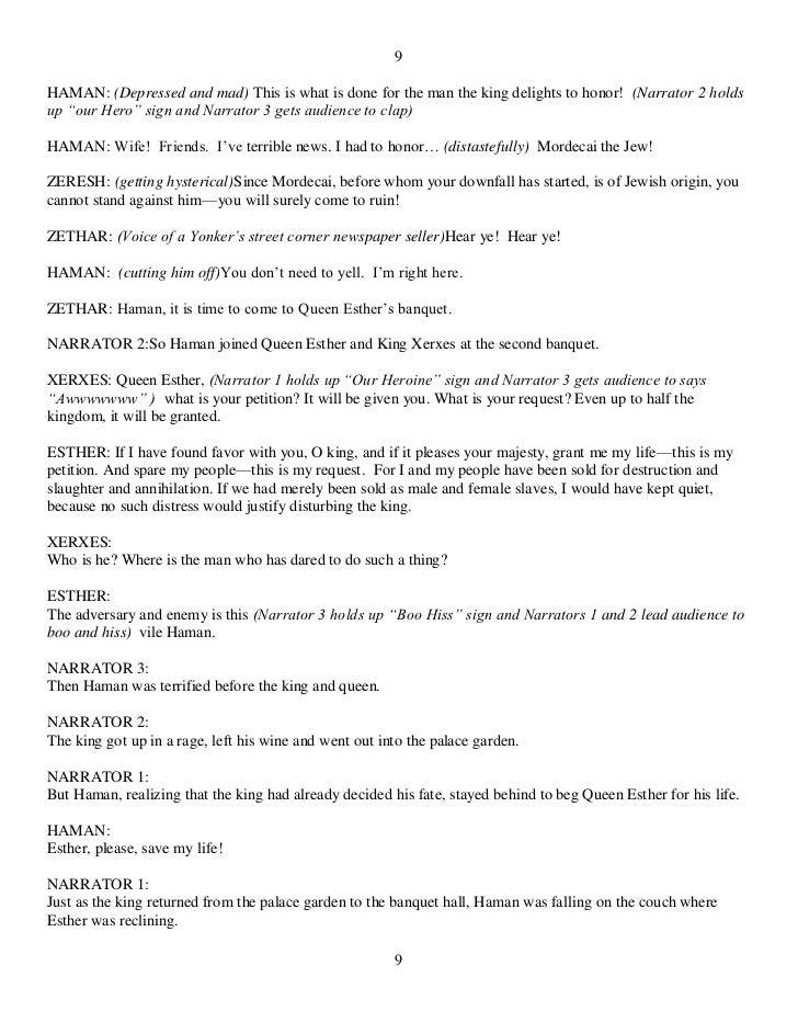 Esther melodrama & bible study