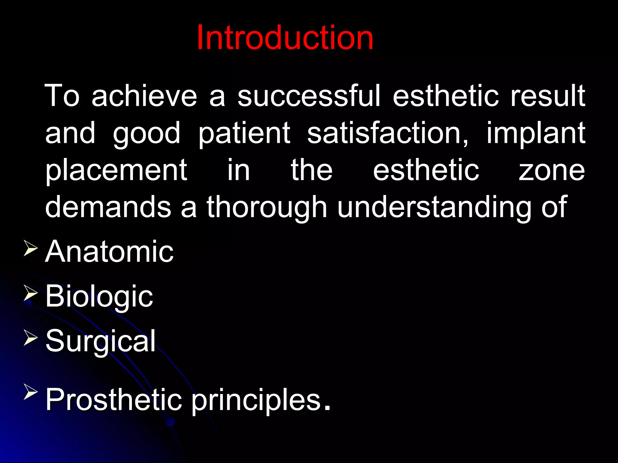 Esthetic considerations in implant placement | PPT