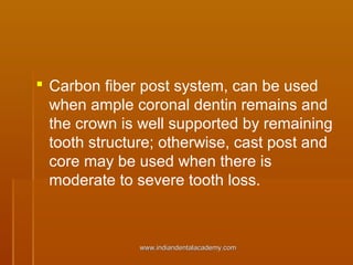 Esthetic post systems /certified fixed orthodontic courses by Indian ...