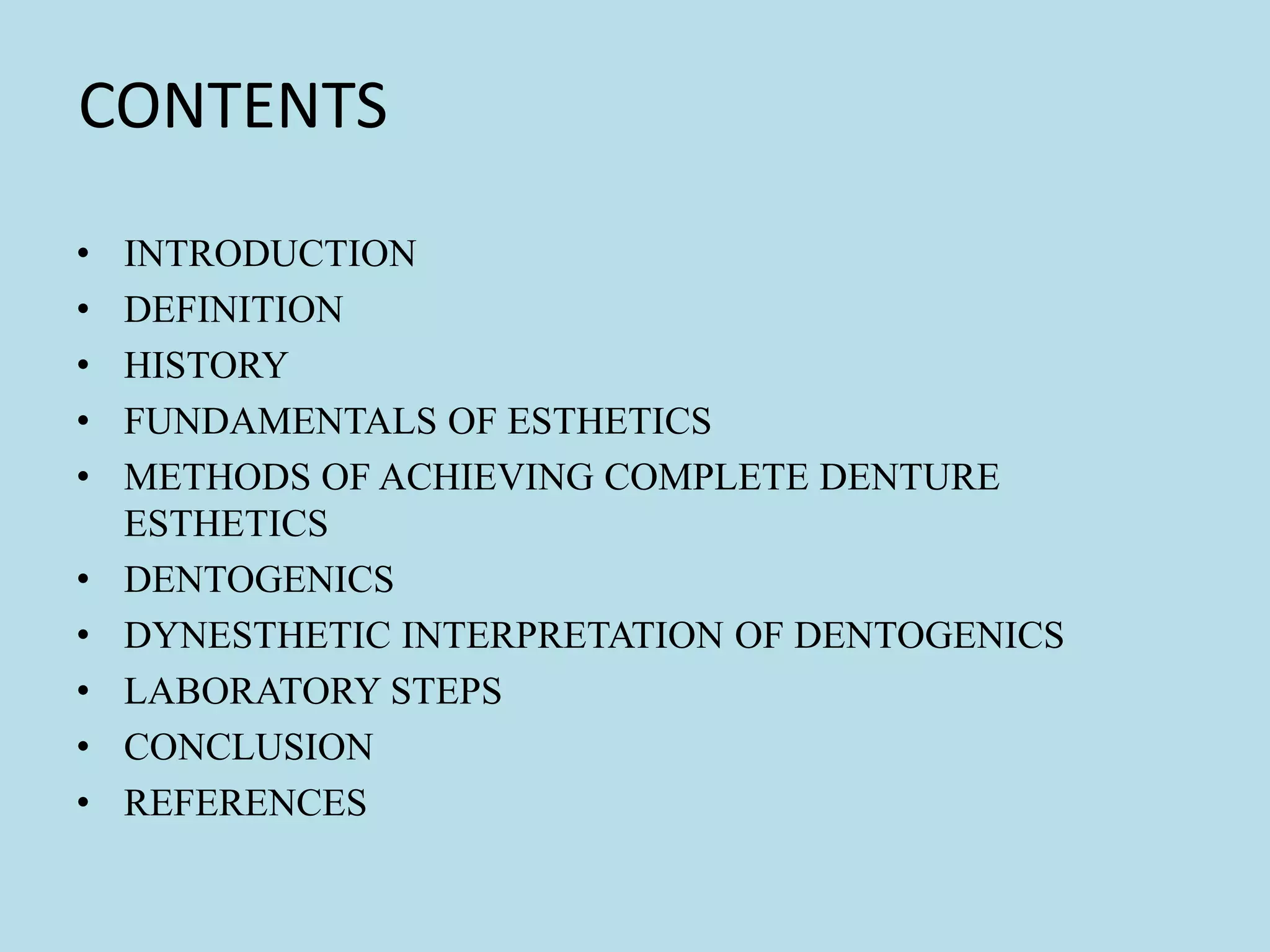 Esthetics in complete denture | PPTX