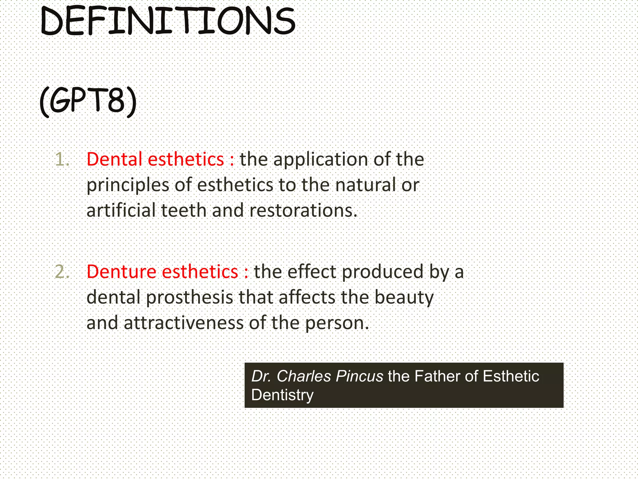 Esthetics in complete dentures dentogenic concept | PPTX
