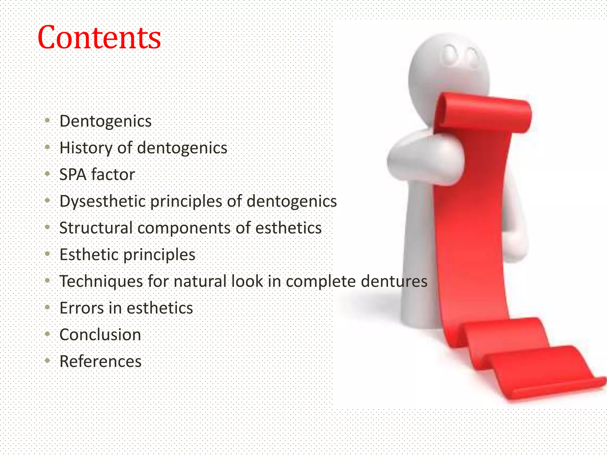 Esthetics in complete dentures dentogenic concept | PPTX