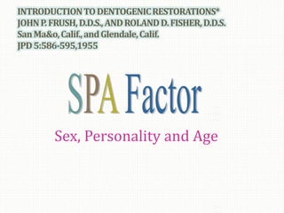 Esthetics in complete dentures dentogenic concept | PPTX