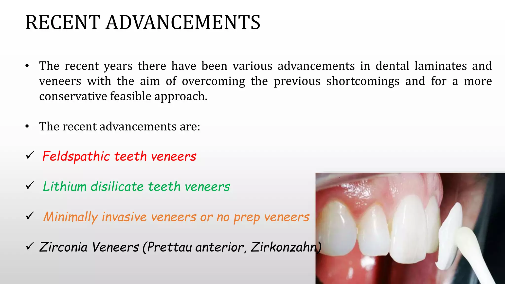 Laminates Veneers in Dentistry | PPTX