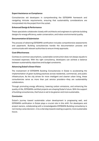 The Importance of ESTIDAMA BuildingConsu | PDF