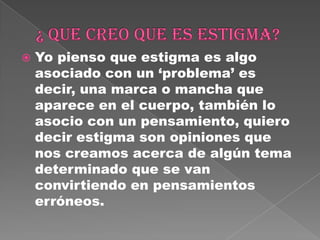 Estigma comunicacion y organizaciones | PPTX