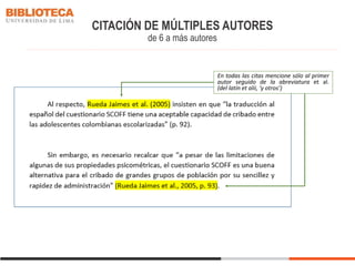 Citas y referencias en APA | PPTX