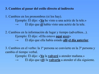 Estilo directo e indirecto | PPTX
