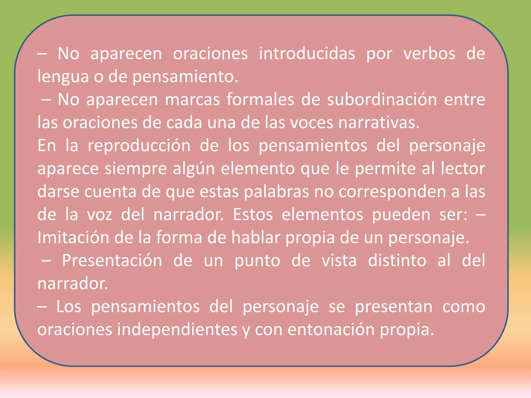 Estilo indirecto libre s10 mvii | PPT