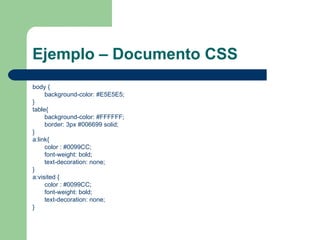 Estilos Css | PPT | Free Download