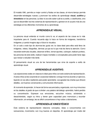 Estilos de aprendizaje tarea | DOCX
