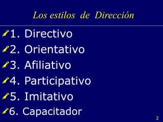 Estilos de direccion | PPT